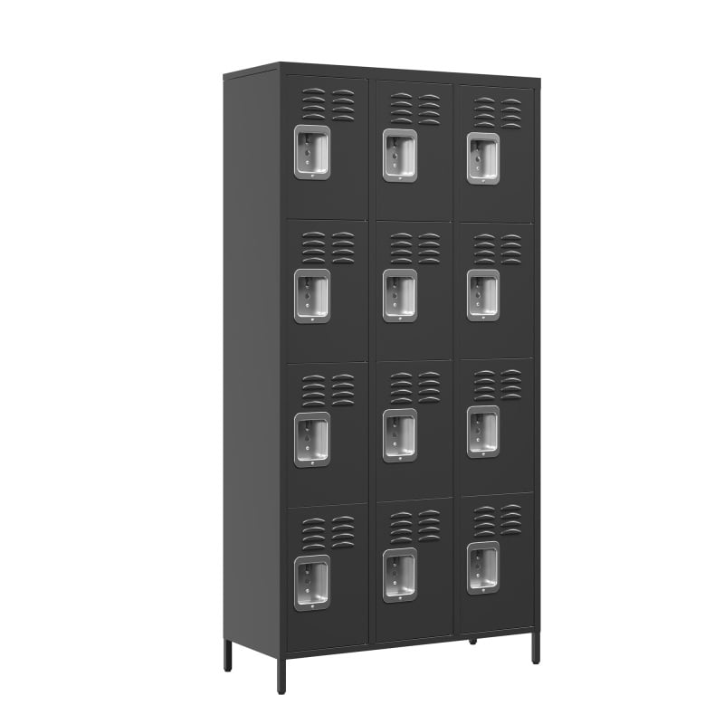 3 Door 66"H Metal Lockers With Lock for Employees,Storage Locker ...
