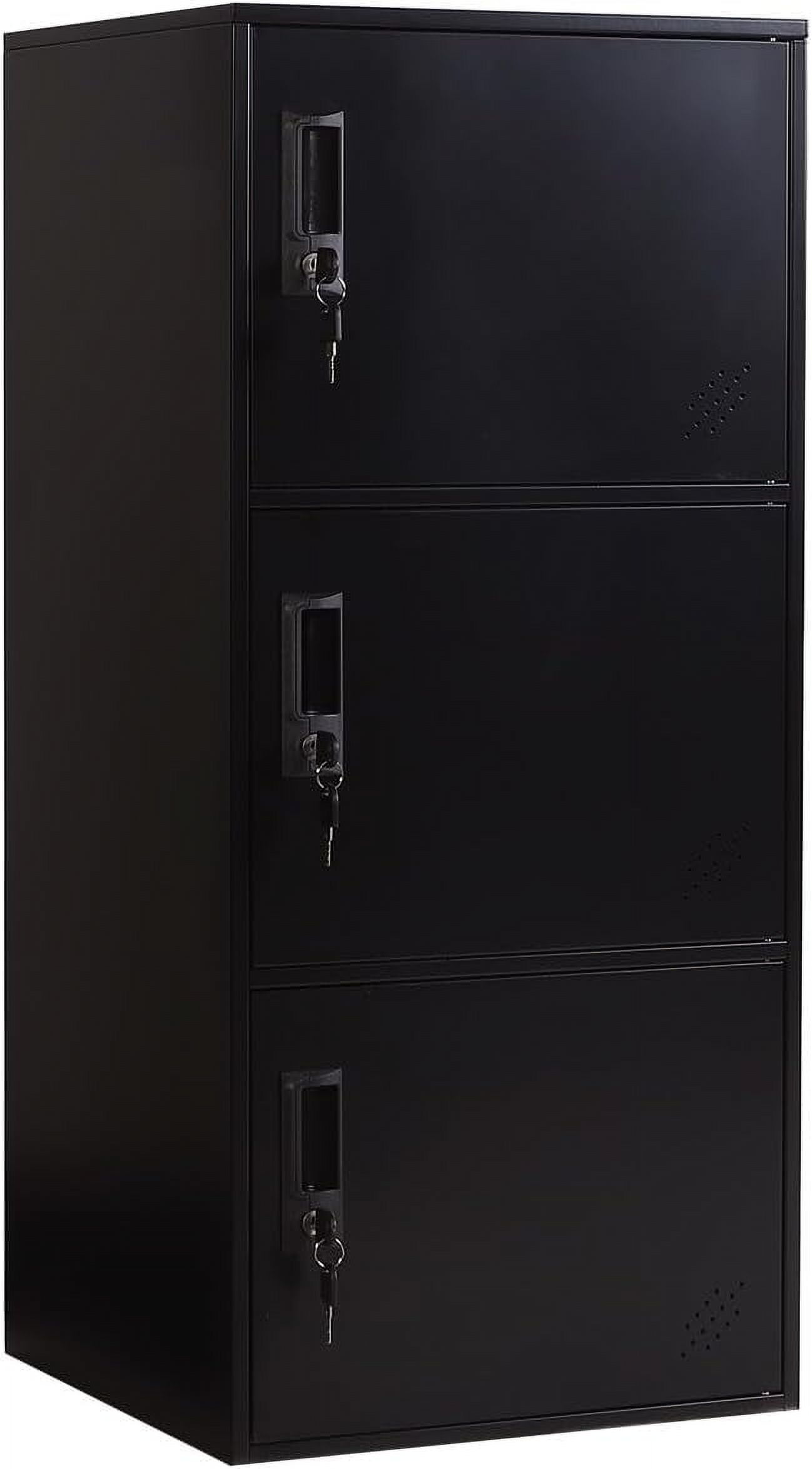 3 Door Metal Vertical Storage Locker for School, Office, Home,Gym ...