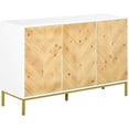 3 Door Sideboard Buffet, Kitchen & Coffee Bar Cabinet with Pattern ...
