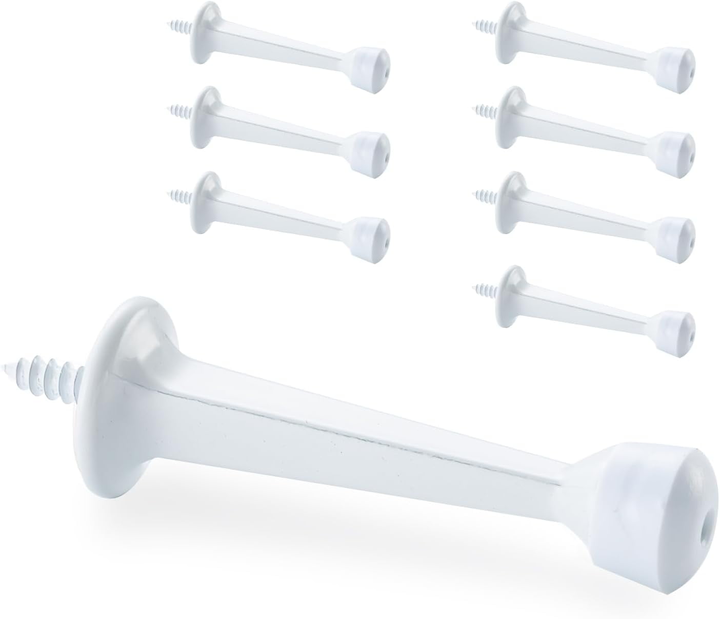 3" Door Stopper, 8 Pack Heavy Duty Solid Rigid Door Stops w/Plastics ...