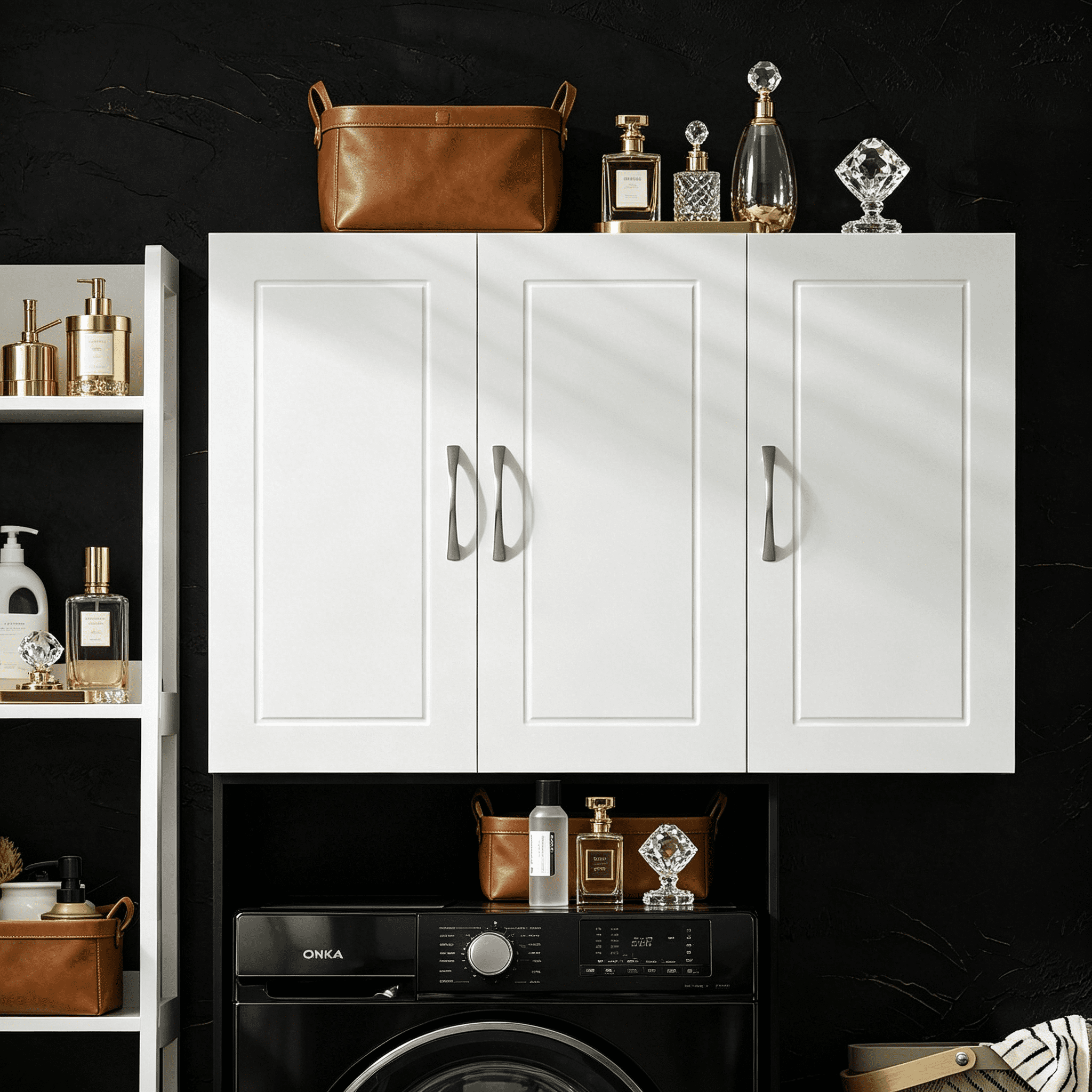 3-Door Wall Mounted Medicine Cabinet, Bathroom and Laundry Room Storage ...