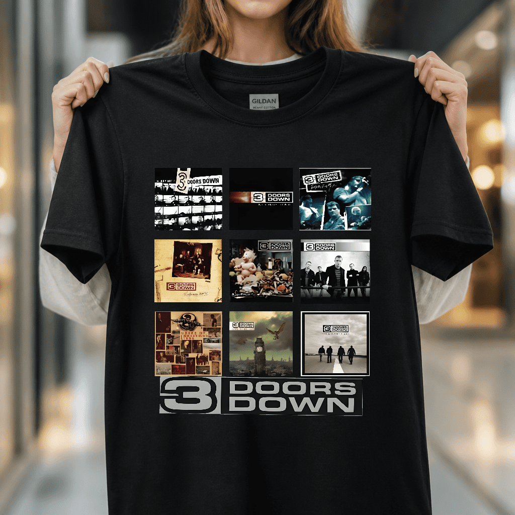 3 Doors Down Albums Collection Alternative Rock Band Music Unisex T ...