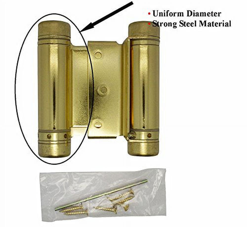 3" Double Acting Spring Hinge Polished Brass for Saloon or Cafe Doors ...