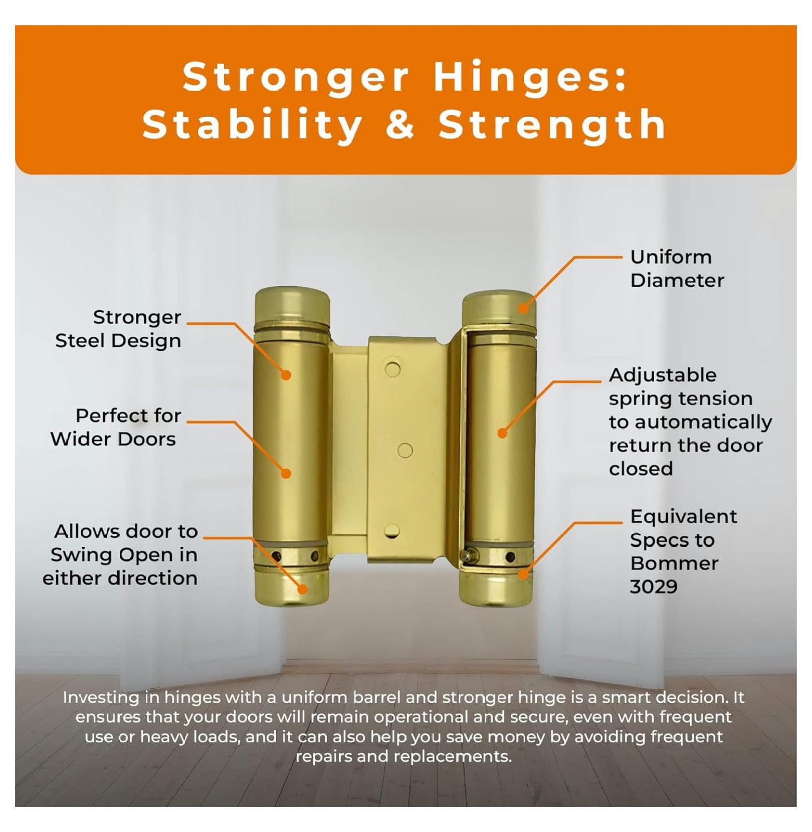 3" Double Action Spring Hinge Saloon Door Hinge |Cafe Doors, Door Hinge ...