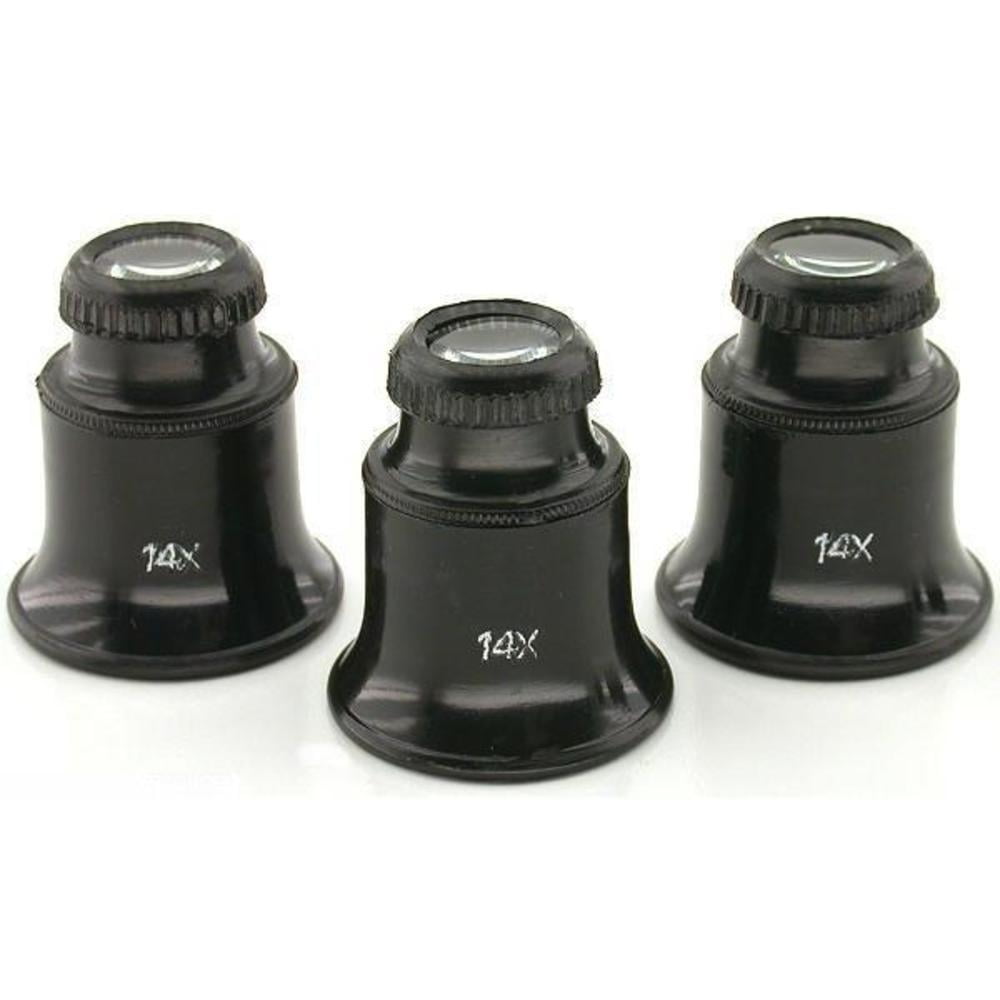 3 Double Eye Loupe Magnifier 7X 14X Jewelers Gem Tool - Walmart.com