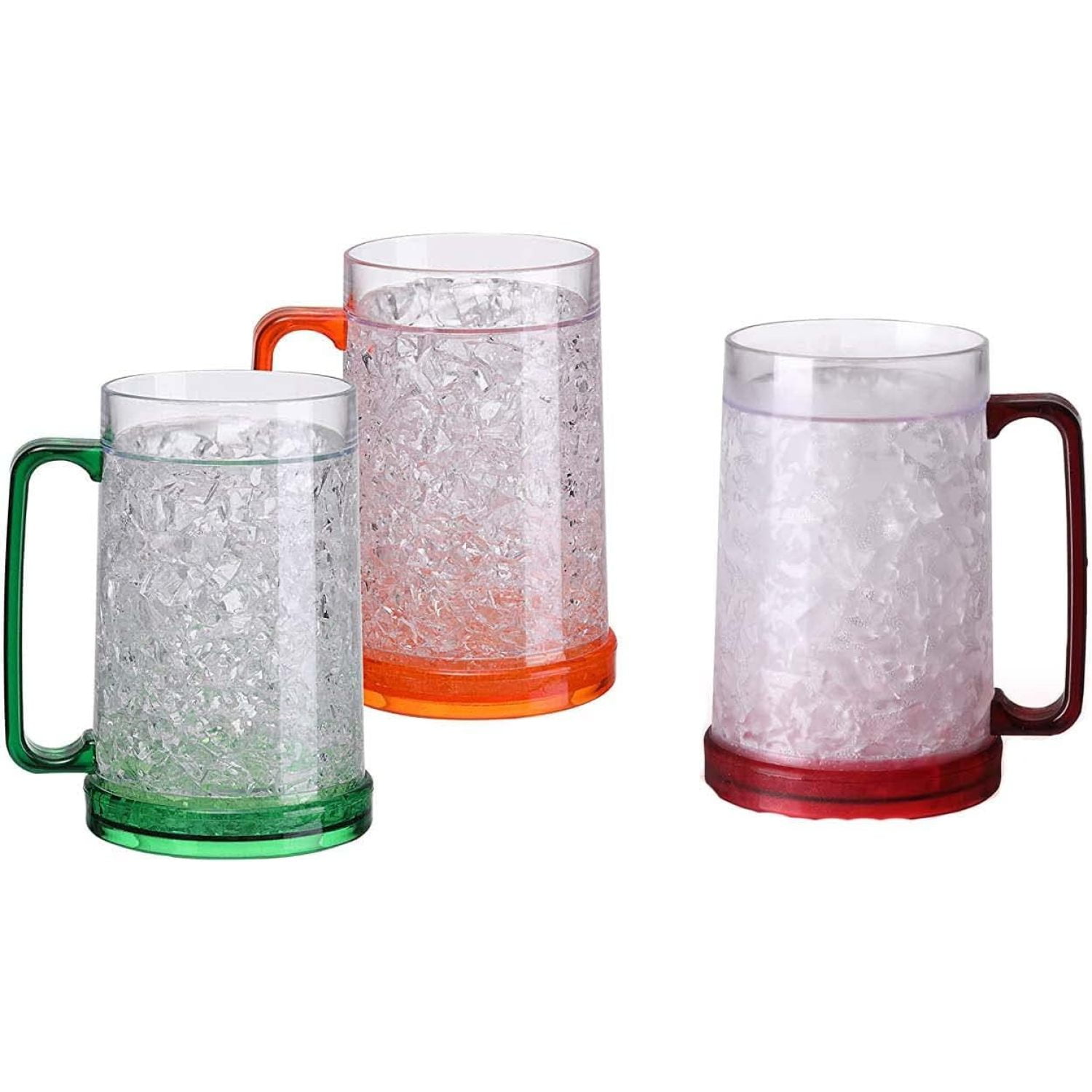 3 Double Wall Gel Freezer Mug - 4 colors to choose from - Red, Orange ...