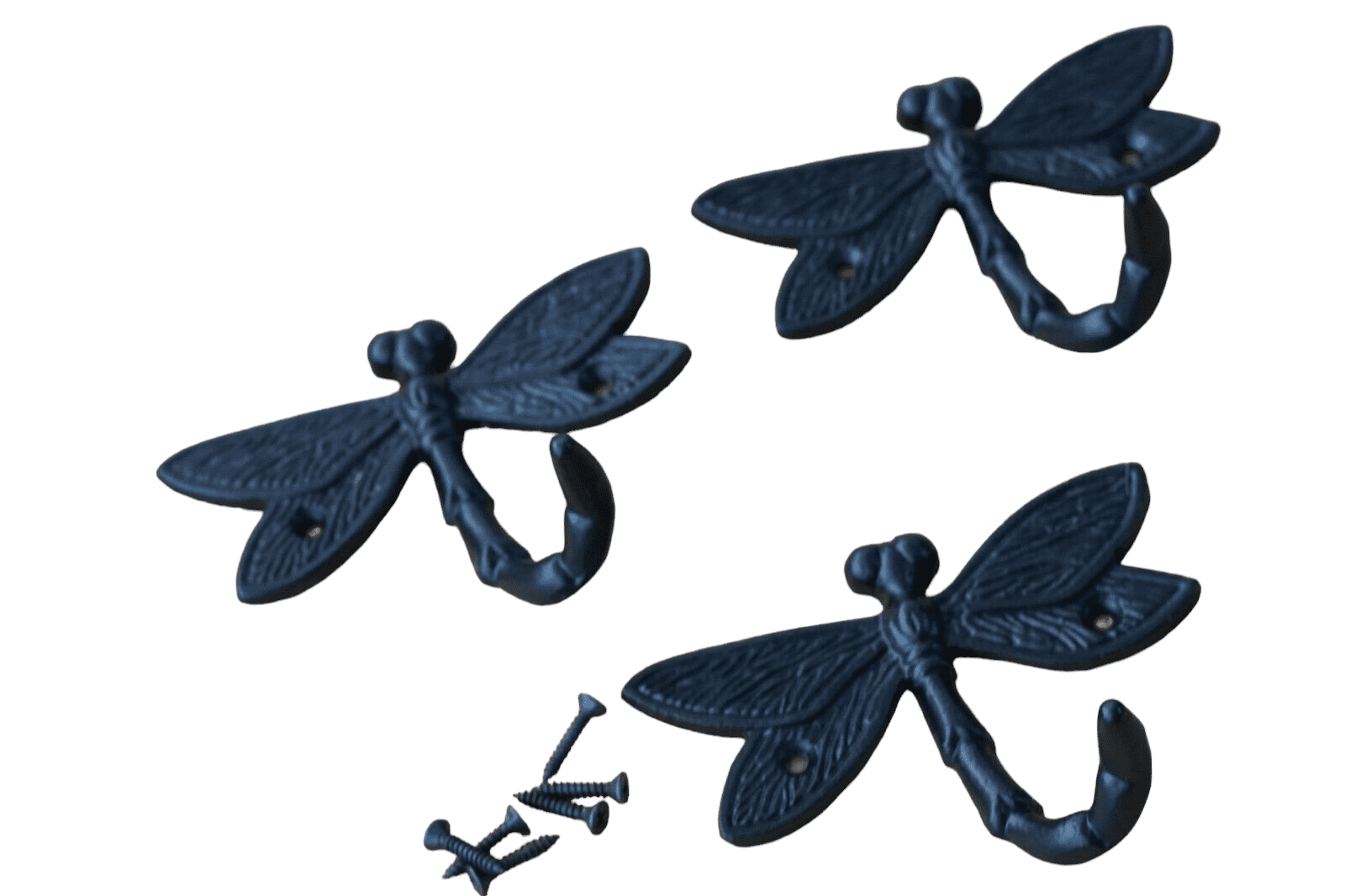 3 Dragonfly Hooks Decorative Wall Towel Coat Hangers Rack Hooks Black ...