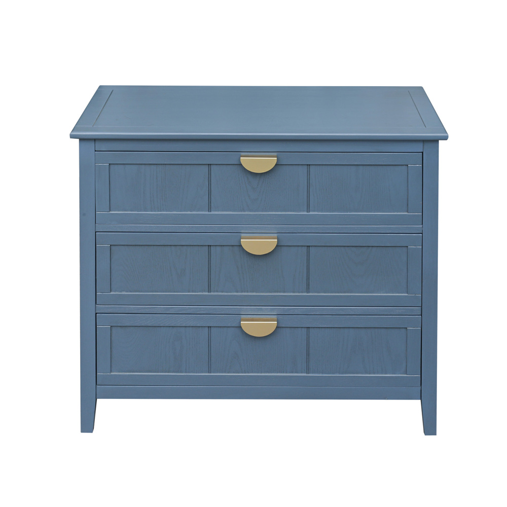 3 Drawer Cabinet, Modern Dressers Chest with 3 Drawers, Wood Storage ...