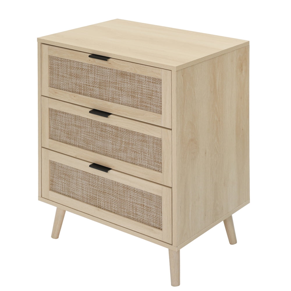 3 Drawer Chests Wood Storage Cabinets with Handles, Modern Drawer ...