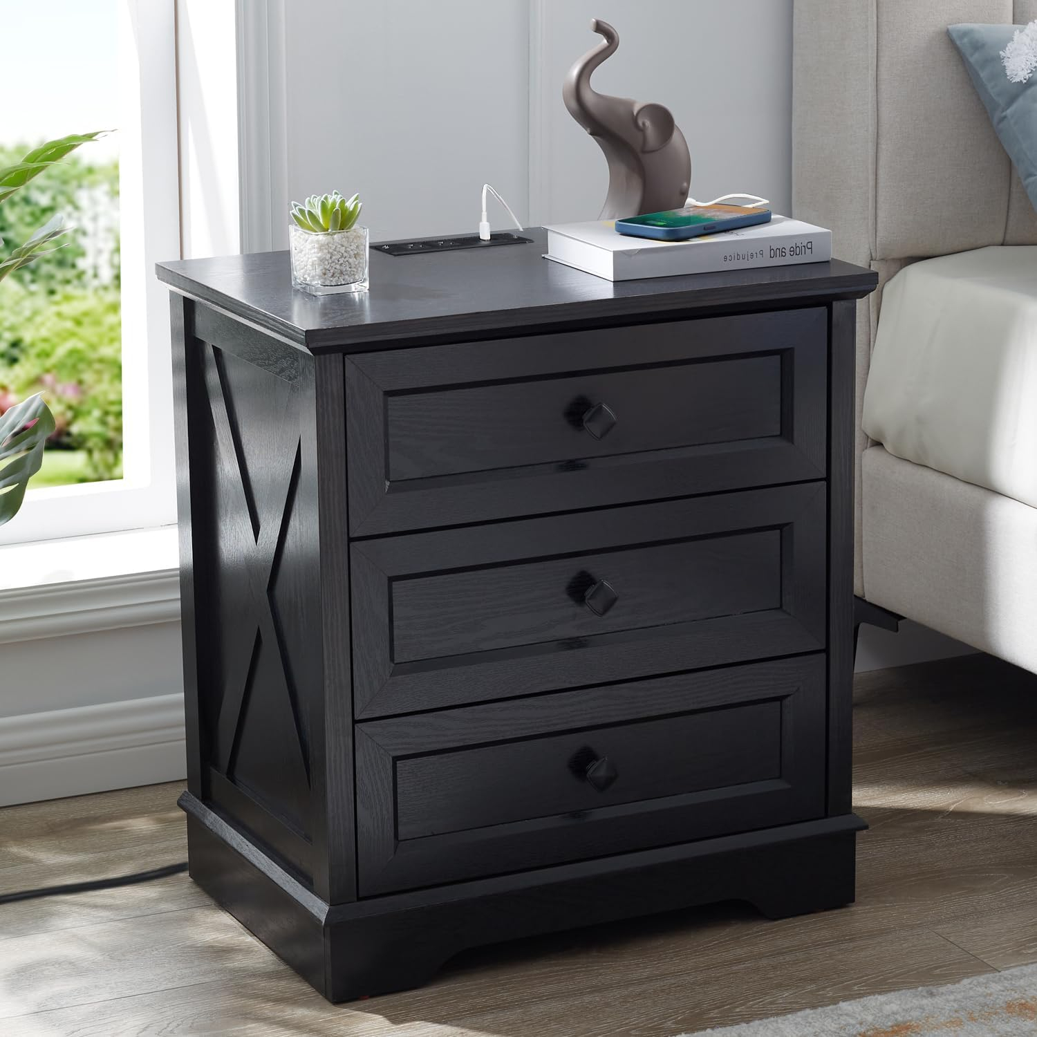 3 Drawer Dresser for Bedroom Modern Dresser with Charging Station Small ...