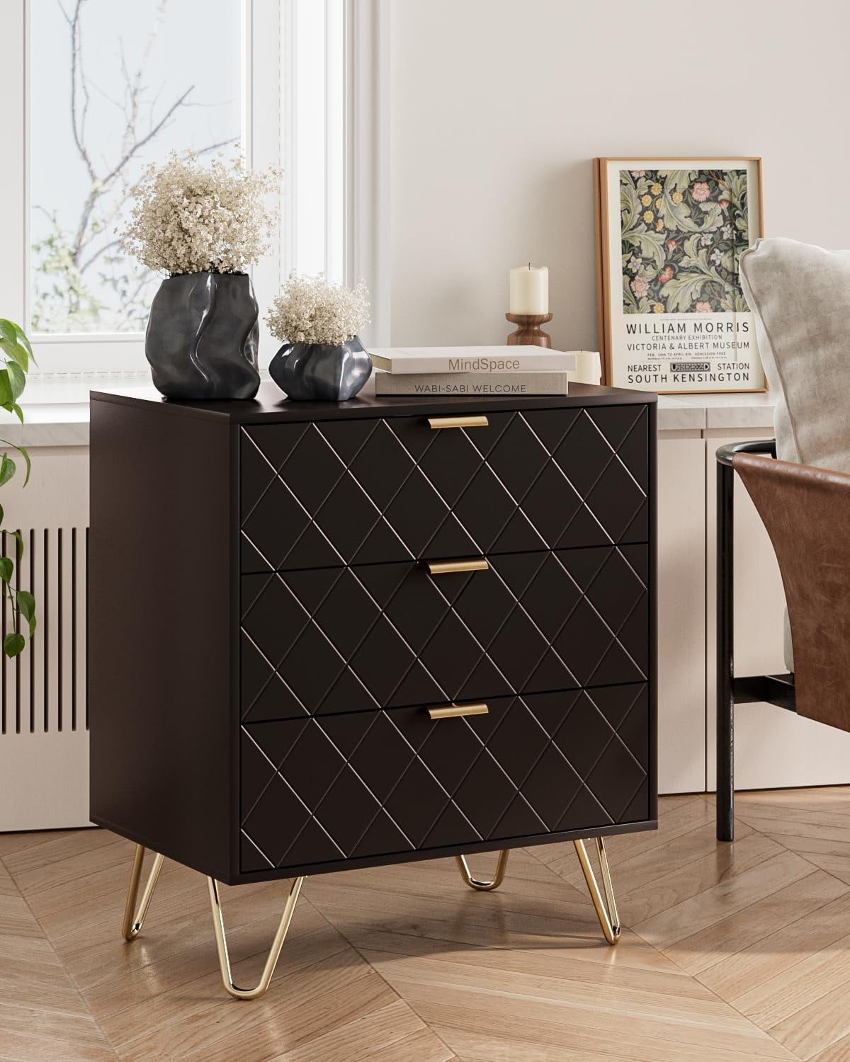 3 Drawer Dresser for Bedroom, Modern Closet Dressers Chest of Drawers ...