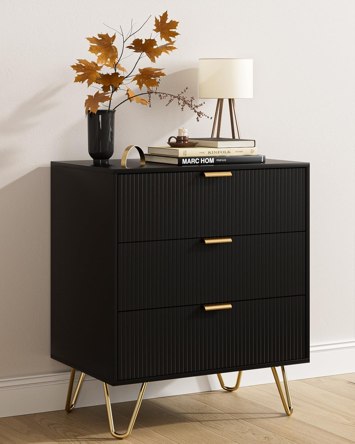 3 Drawer Dresser for Bedroom, Modern Closet Dressers Chest of Drawers ...