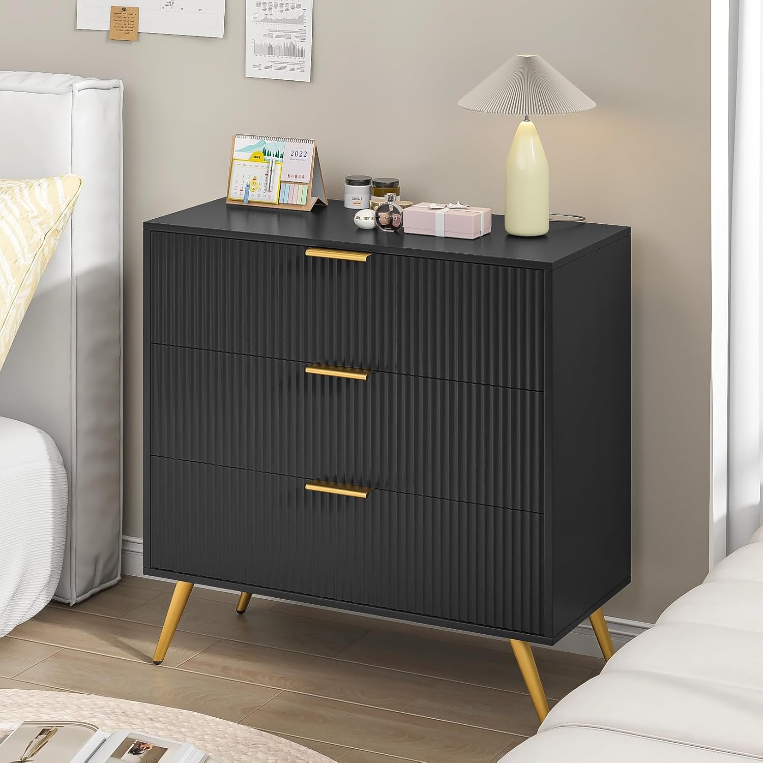 3 Drawer Dresser for Bedroom, Modern Dressers Chest of Drawers with ...