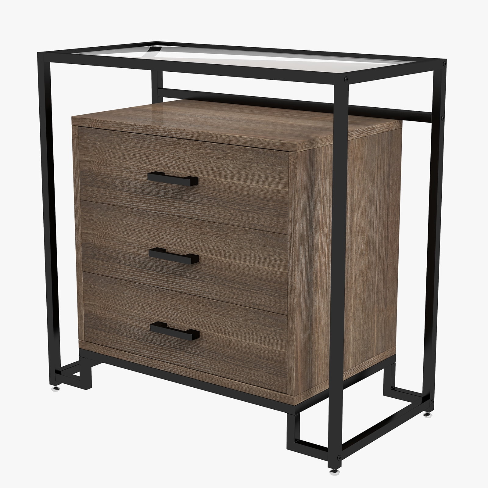 3 Drawer Dresser, 3 Drawer Chest with Wide Storage Space, Wood Drawer ...