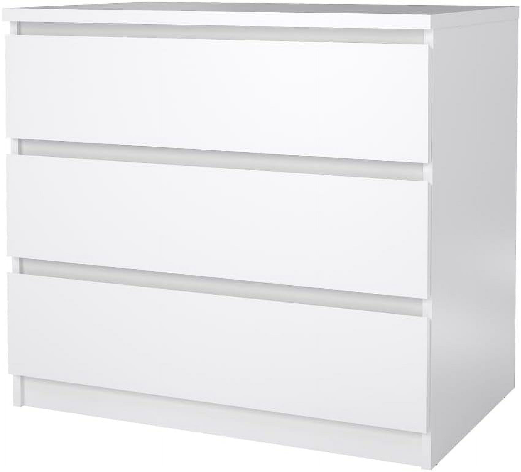3 Drawer Dresser in White High Gloss – Contemporary 3 Drawer Dresser ...