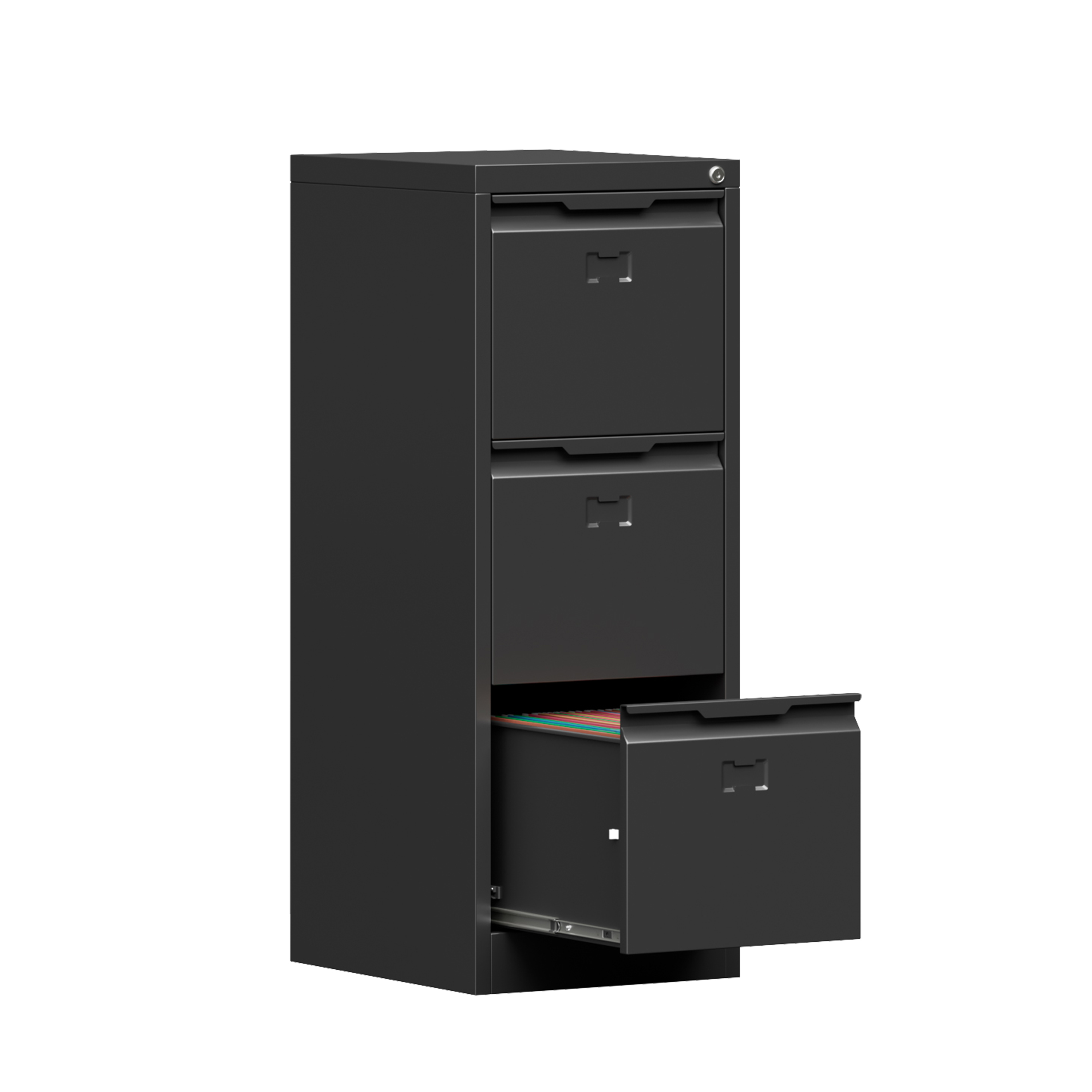 3 Drawers Vertical Steel Lockable Filing Cabinet, Black - Walmart.com