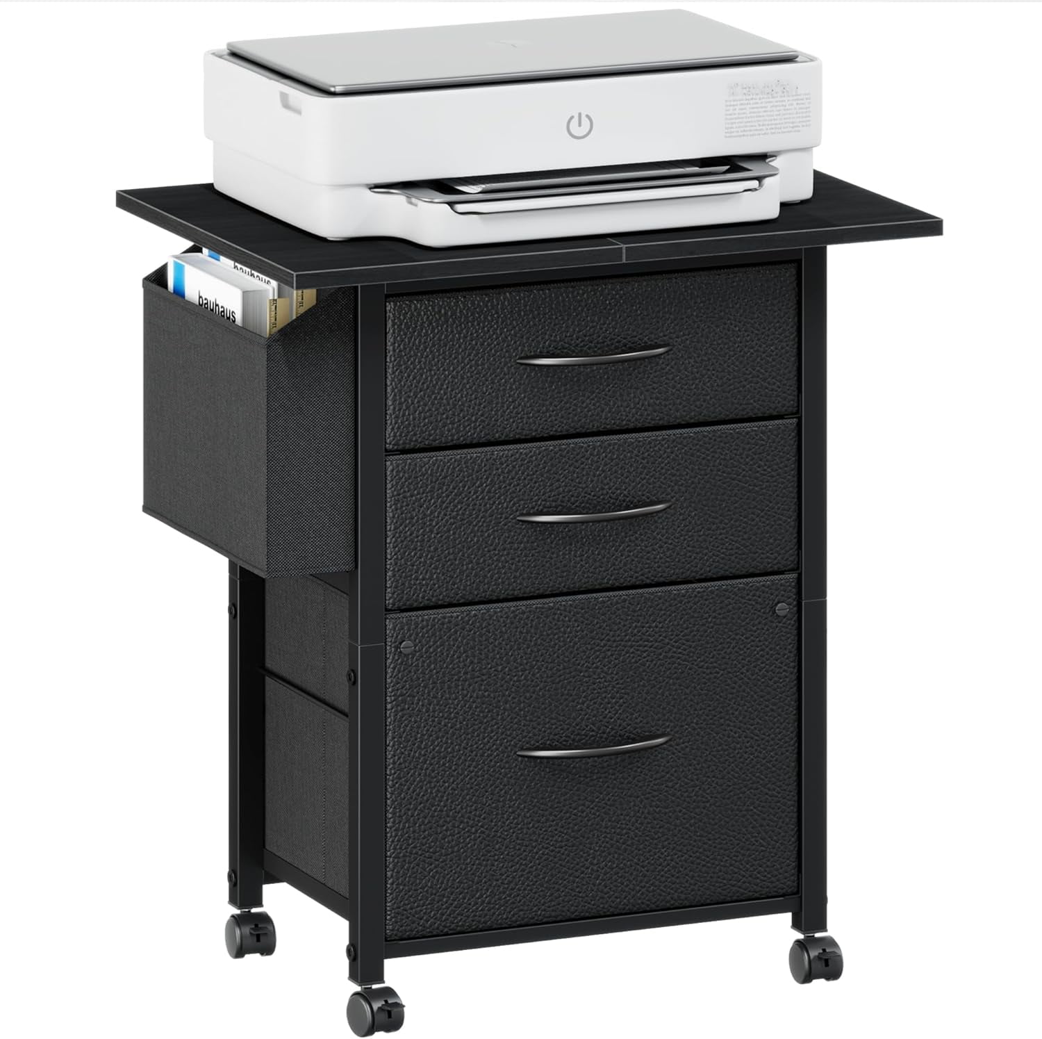 3 Drawer File Cabinet with 22'' Extended Board, Mobile Filing Cabinet ...