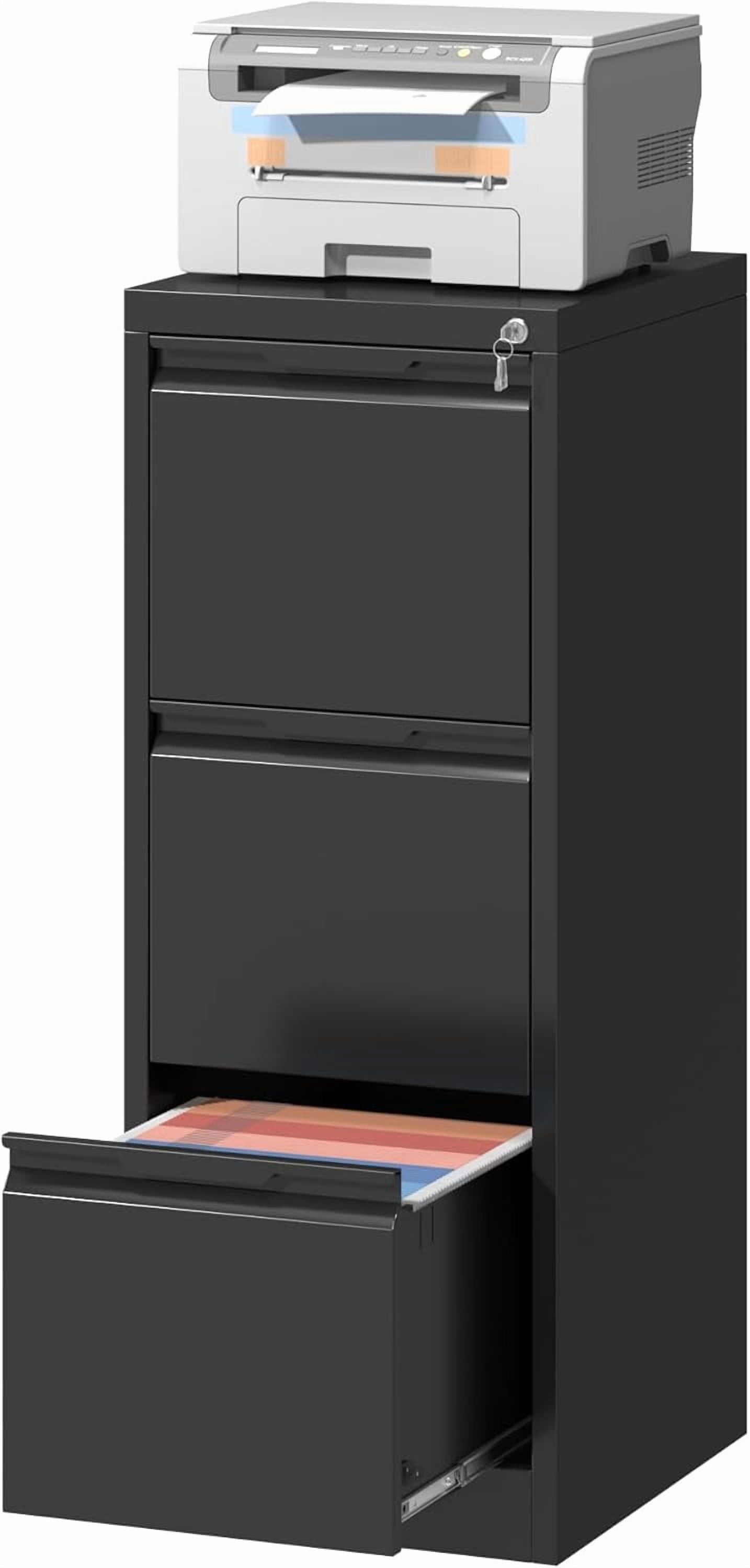 3 Drawer File Cabinet,Filing Cabinets for Home Office, Metal Vertical ...