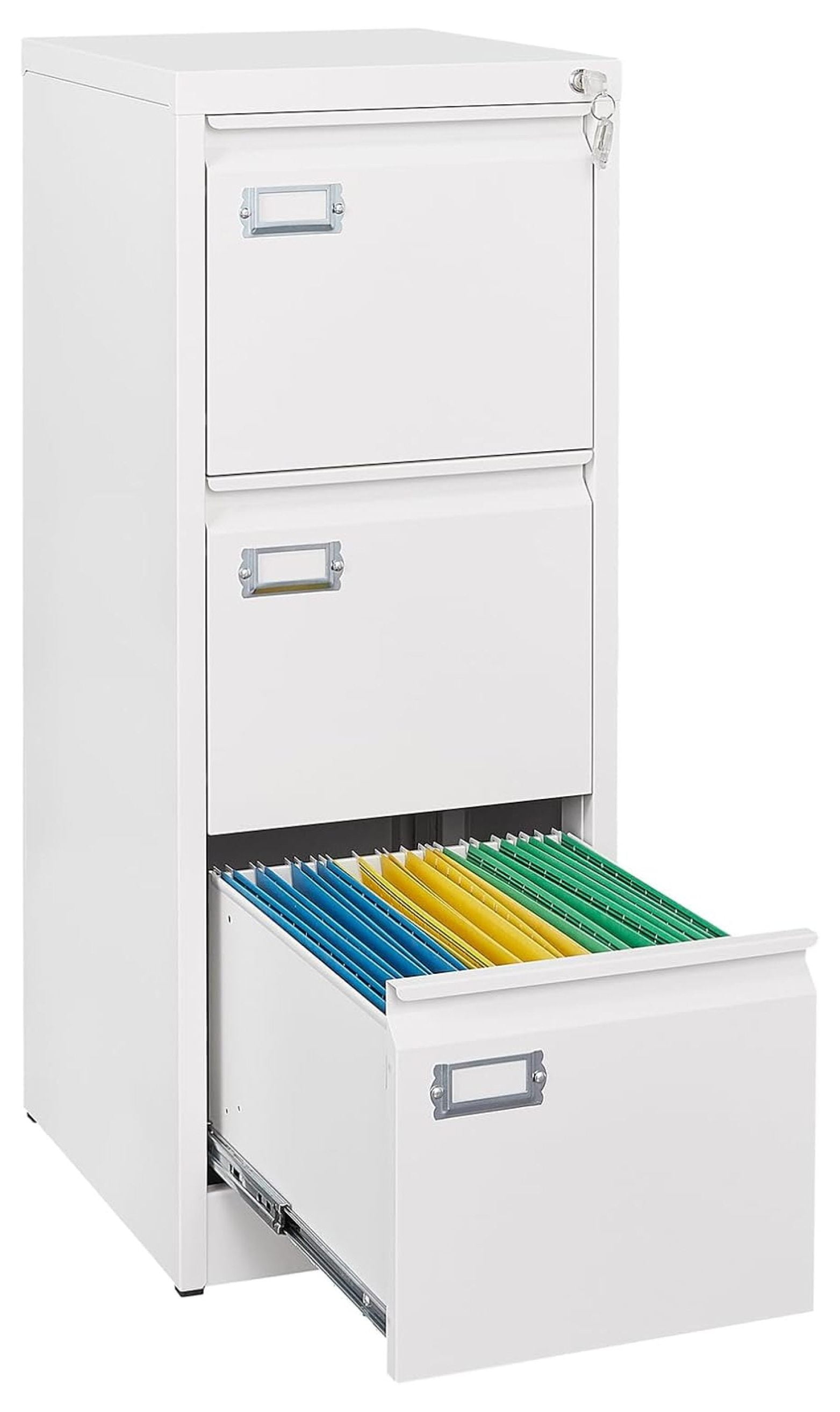 3 Drawer File Cabinet with Lock and ,Narrow Three Drawer Filing Cabinet ...
