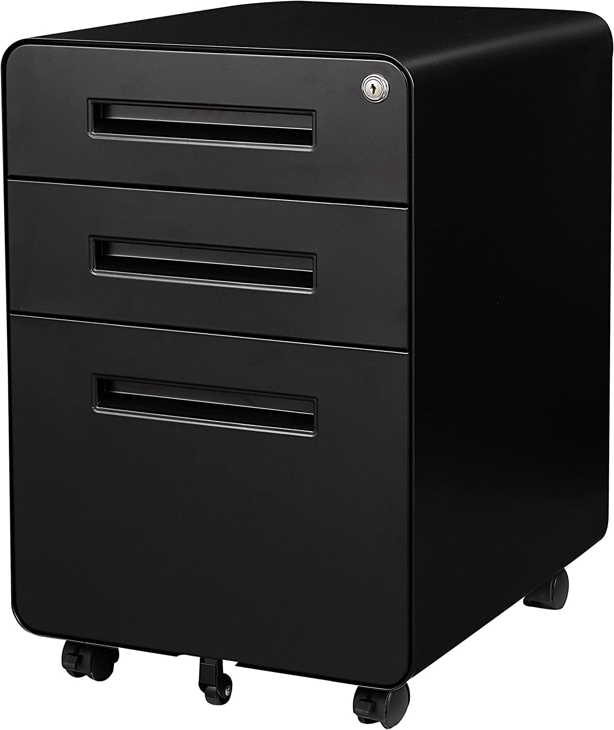 3 Drawer File Cabinet with Lock,Rolling File Cabinets,Under Desk File ...