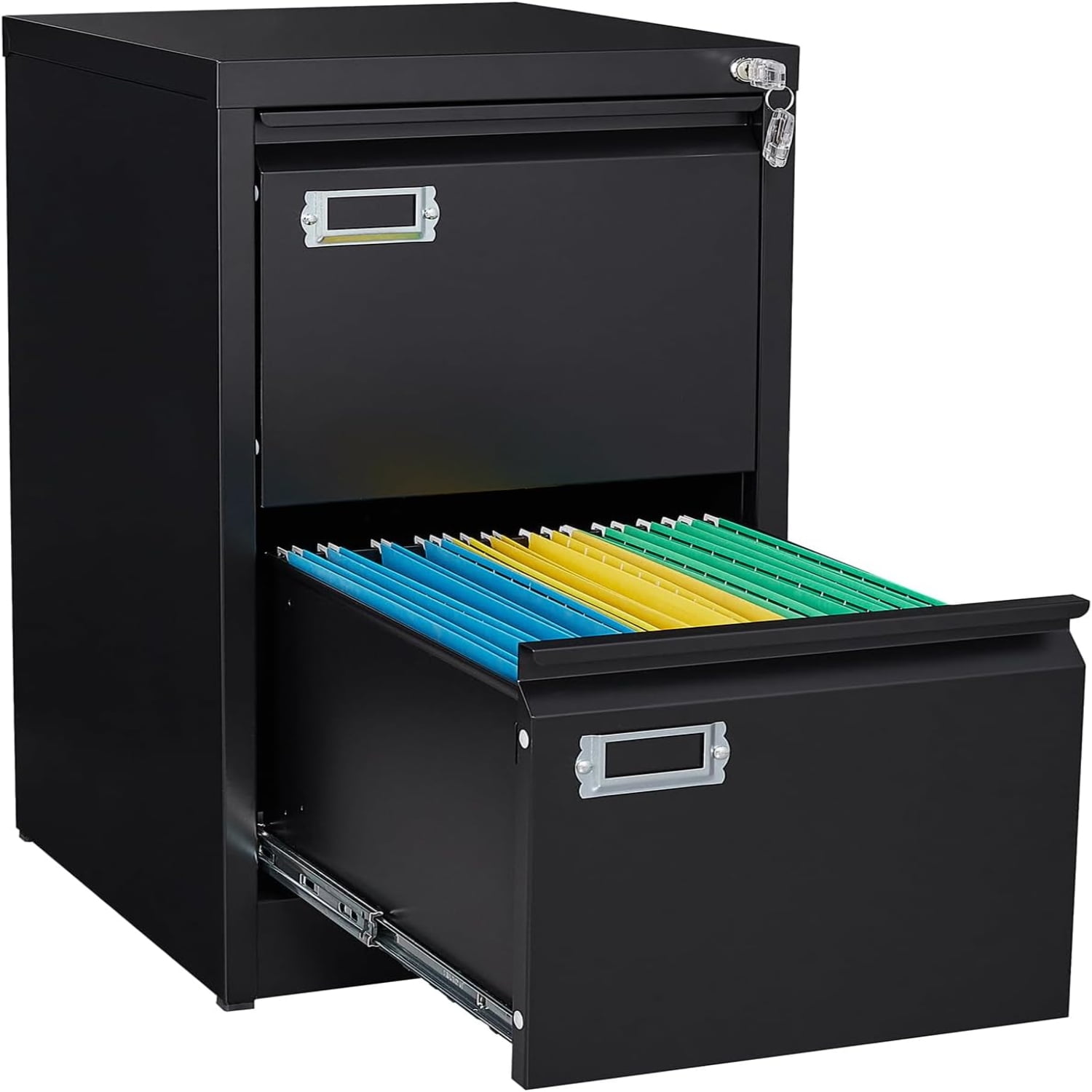 3 Drawer File Cabinet with Lock Under Desk File Cabinet with Wheels ...