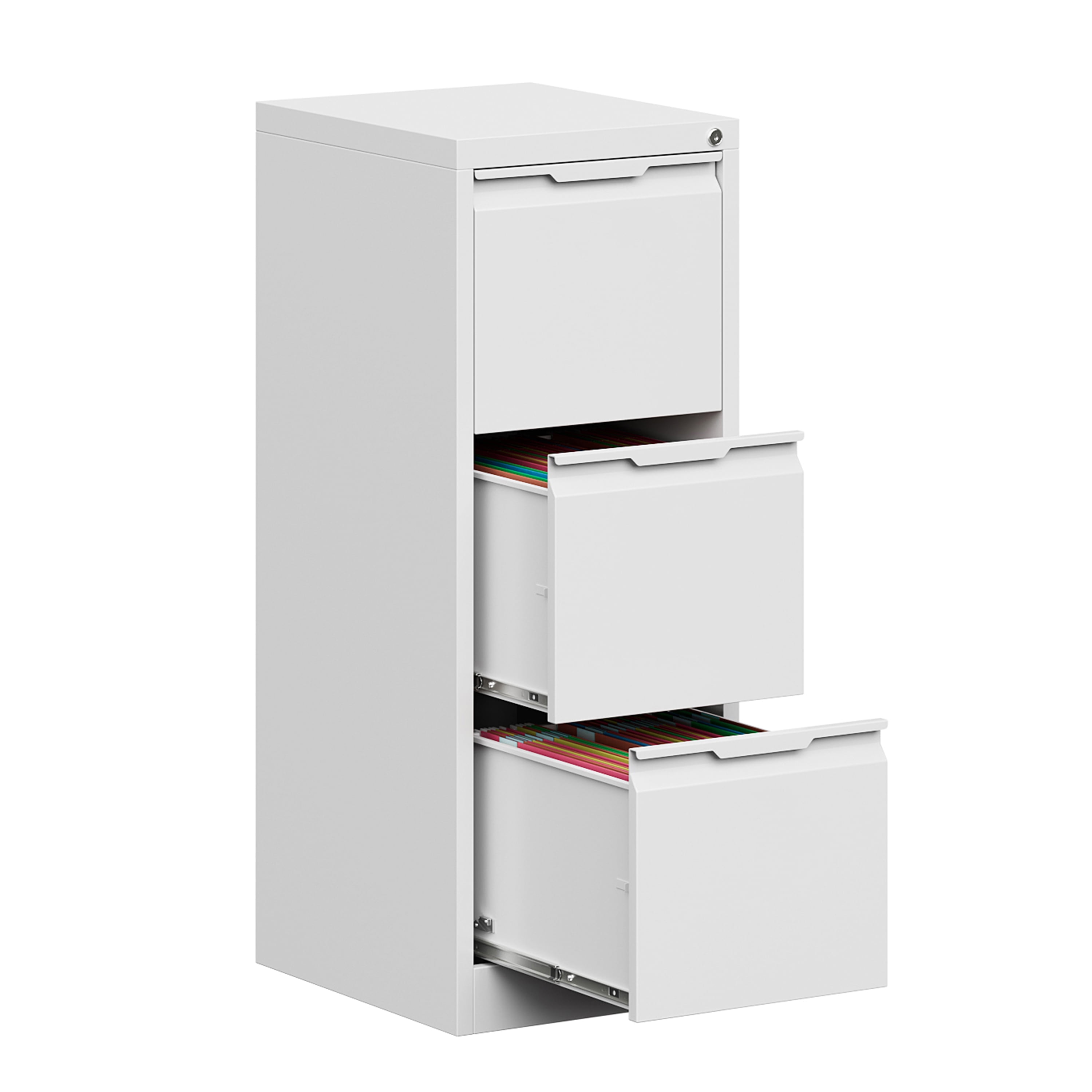 3 Drawer File Cabinet with Lock,Vertical Filing Cabinets for Home ...