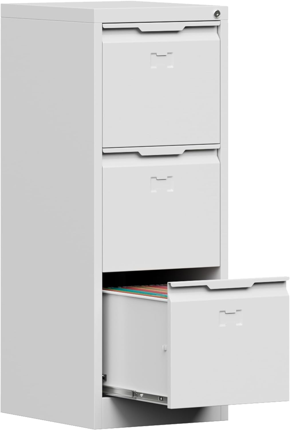 3 Drawer File Cabinet with Lock,Vertical Filing Cabinets for Home ...
