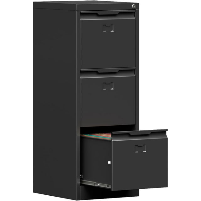 3 Drawer File Cabinet with Lock,Vertical Filing Cabinets for Home ...