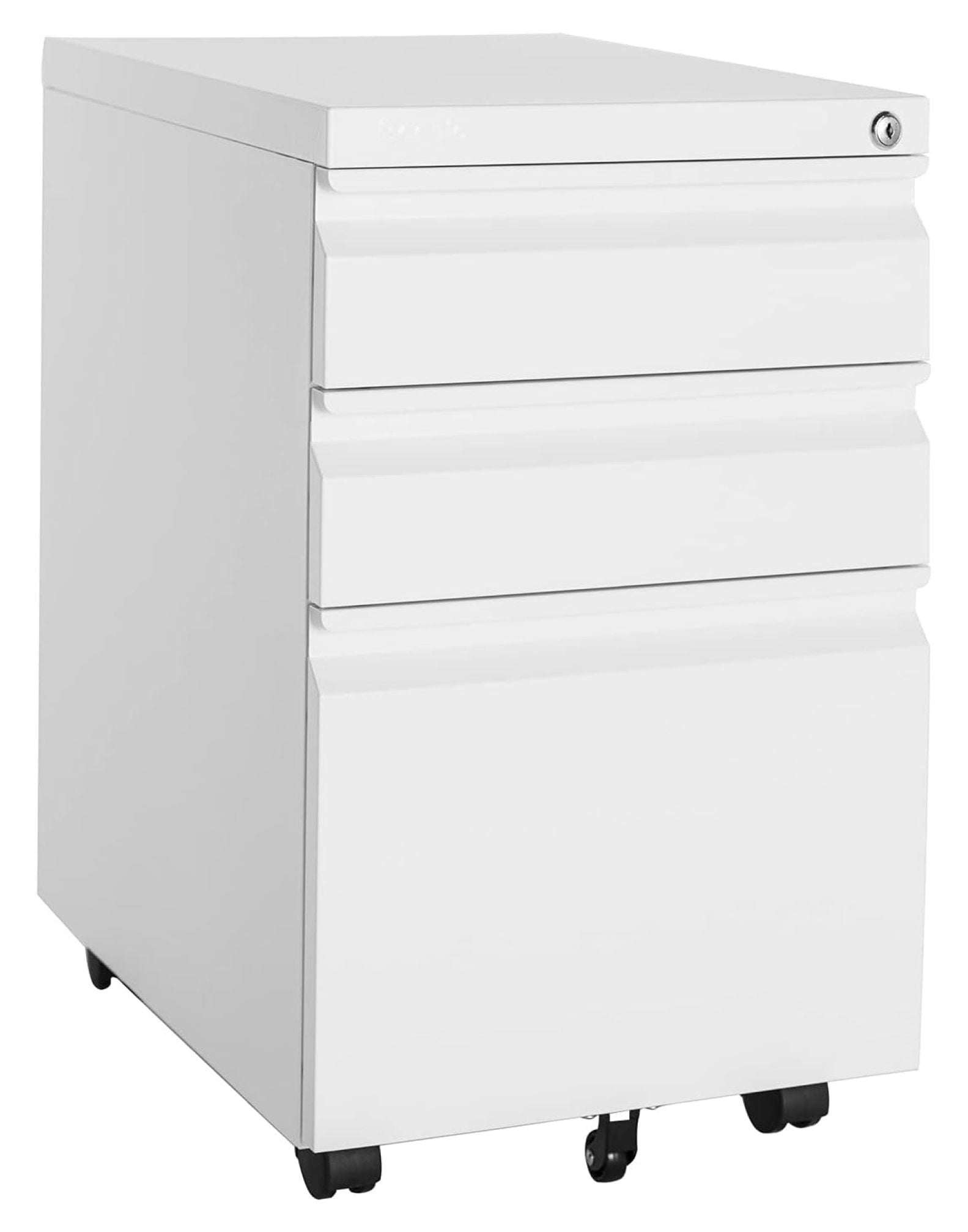 3 Drawer File Cabinet, Rolling File Cabinet Under Desk, Metal Filing ...