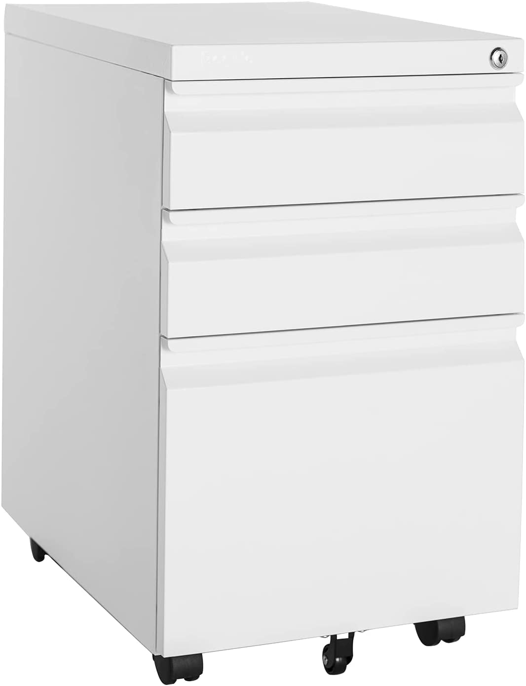 3 Drawer File Cabinet, Rolling File Cabinet Under Desk, Metal Filing ...