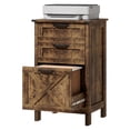 3-Drawer File Cabinet, Rustic Farmhouse Storage, A4/Letter Size, Office ...