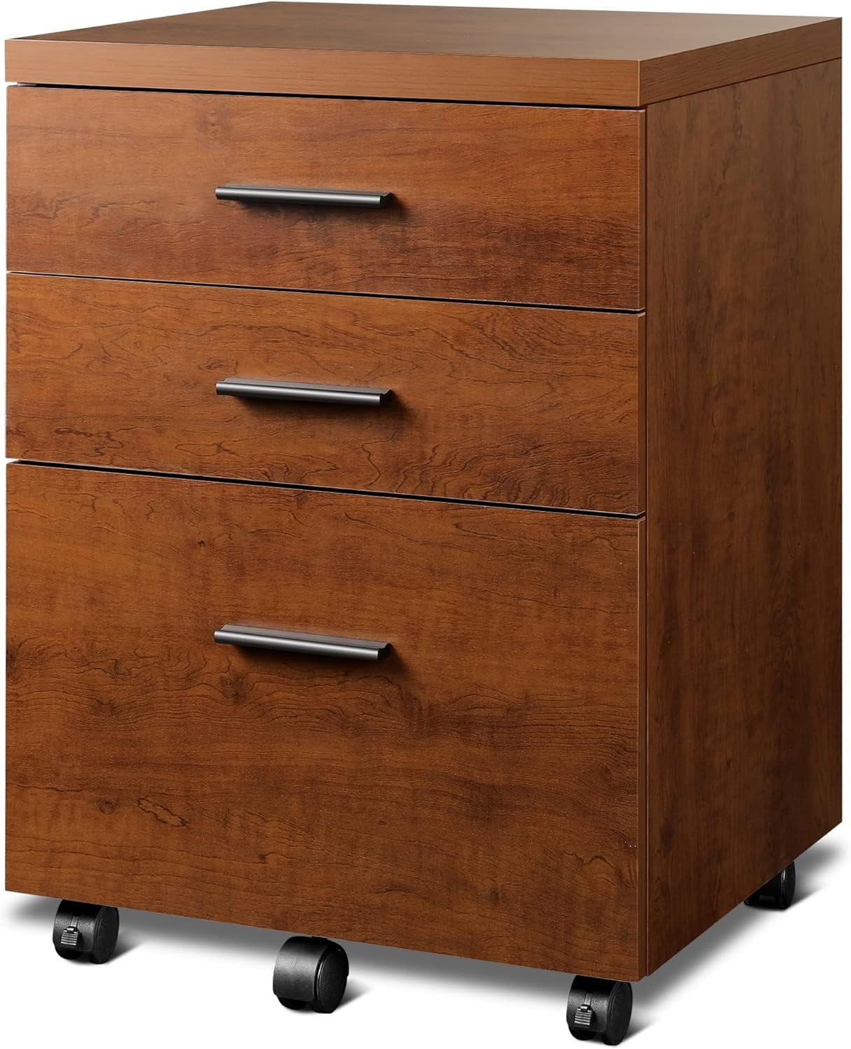 3 Drawer File Cabinet for Home Office, Wood Under Desk Filing Cabinet ...