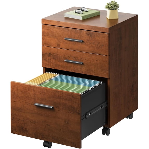 3 Drawer File Cabinet for Home Office, Wood Under Desk Filing Cabinet ...