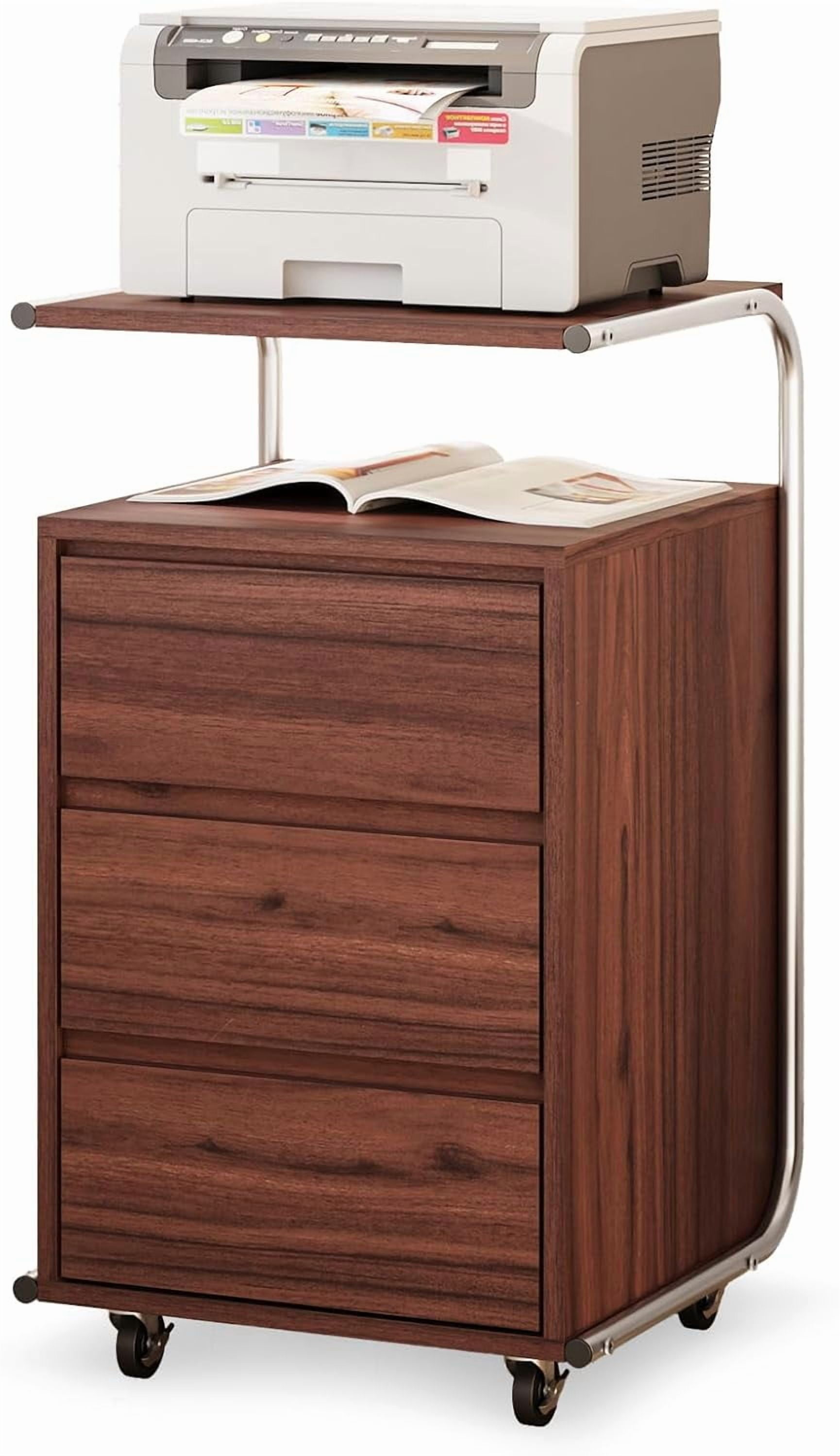 3 Drawer File Cabinet with Extended Desktop, File Cabinets for Home ...