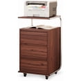 3 Drawer File Cabinet with Extended Desktop, File Cabinets for Home ...