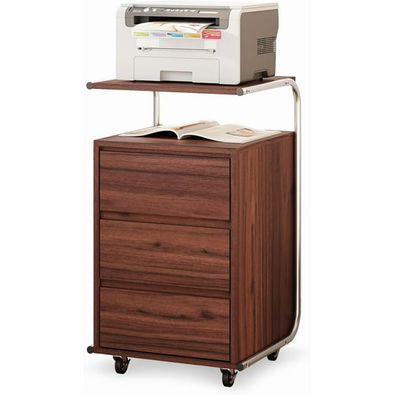 3 Drawer File Cabinet with Extended Desktop, File Cabinets for Home ...