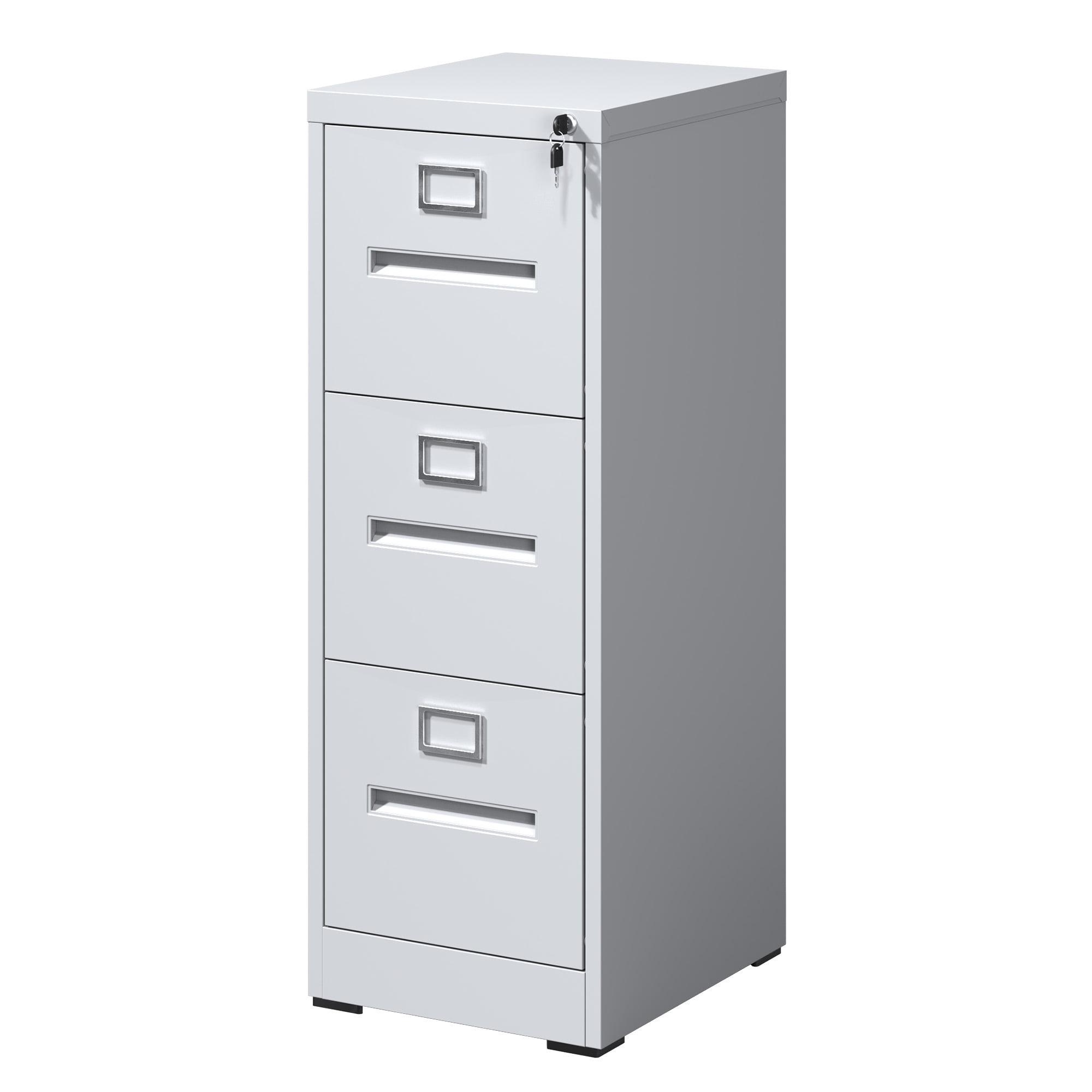 3 Drawer File Cabinet with Lock Metal Vertical File Cabinet Office Home ...