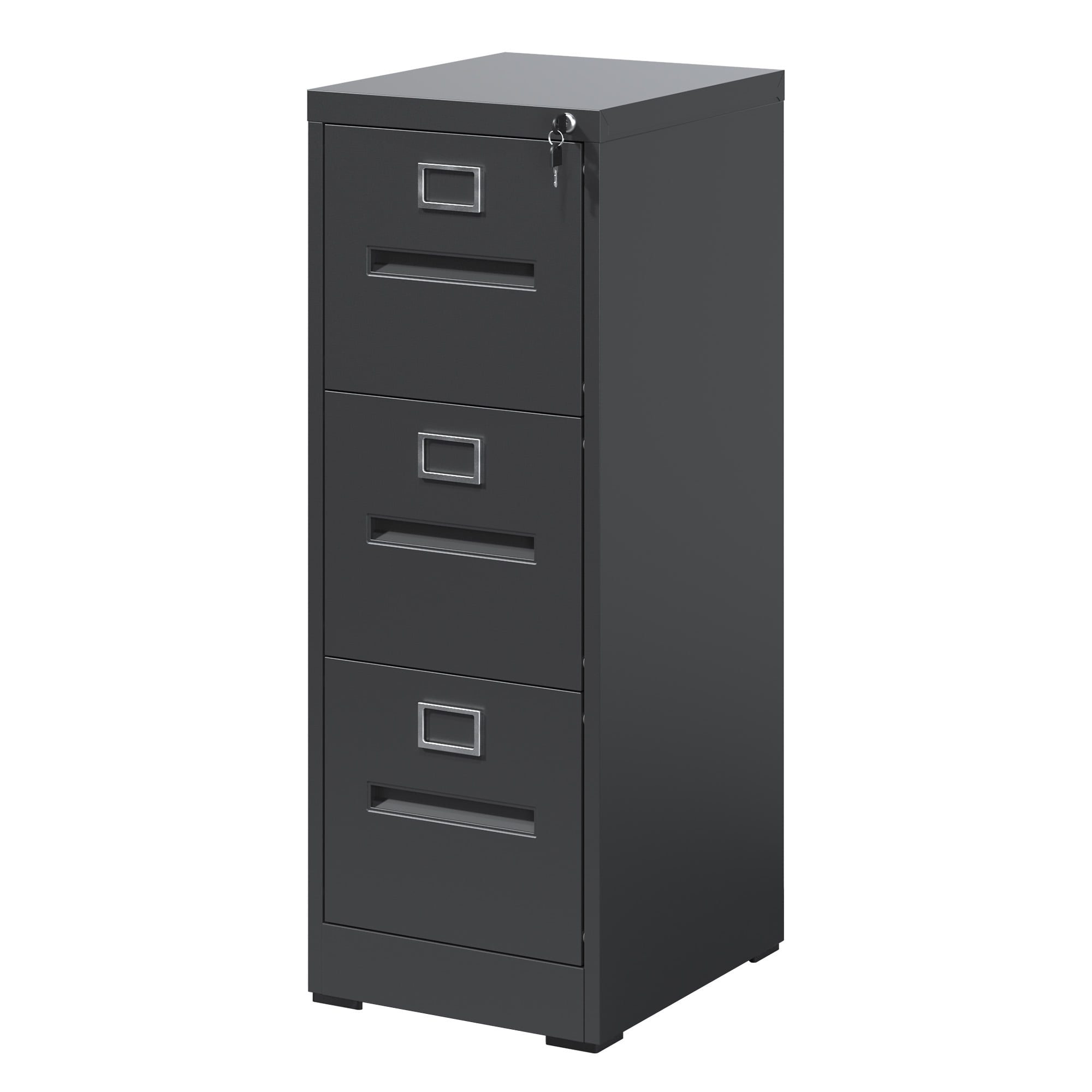 3 Drawer File Cabinet with Lock Metal Vertical File Cabinet Office Home ...
