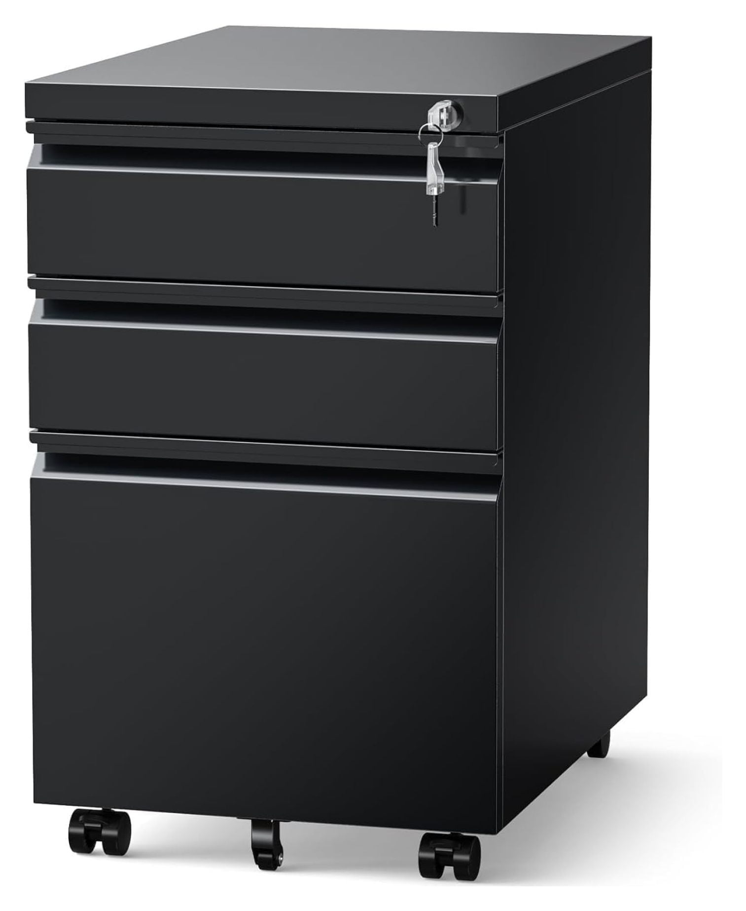 3 Drawer Filing Cabinet, File Cabinets for Home Office, Locking File ...