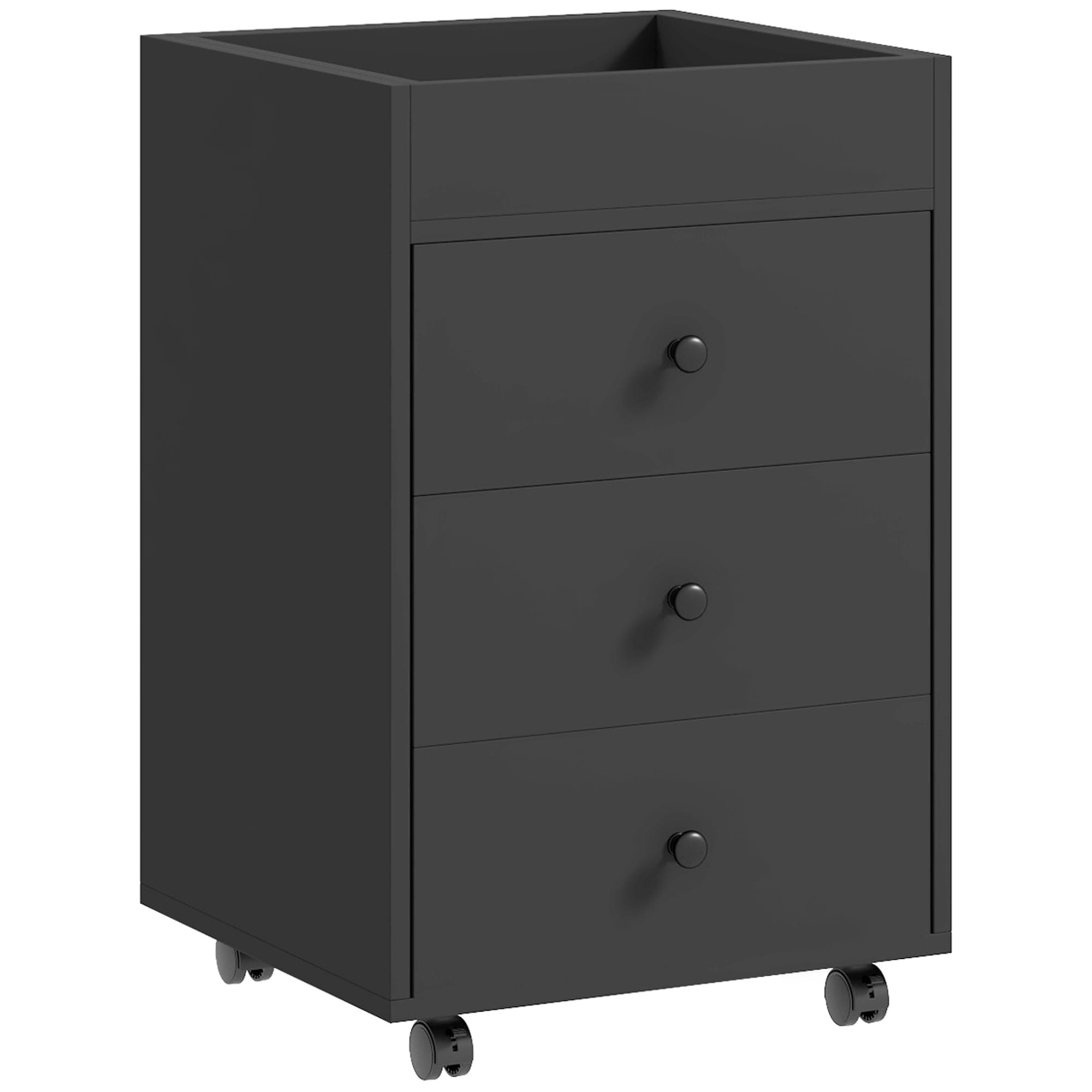 3 Drawer Home Office Storage Cabinet, Office Drawer on Wheels with ...