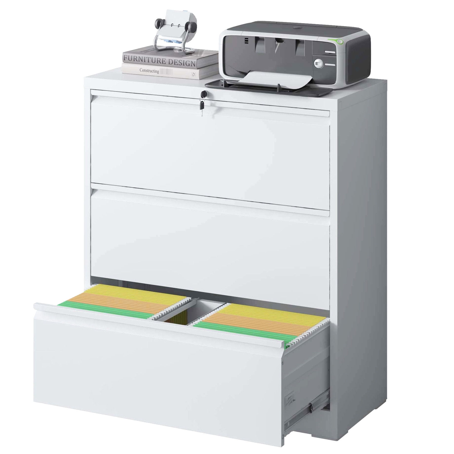 3-Drawer Lateral Filing Cabinet | Store Legal/Letter/A4/F4 Files in ...