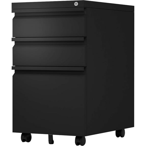 3 Drawer Locking File Cabinet, Under Desk Metal Filing Cabinet for ...
