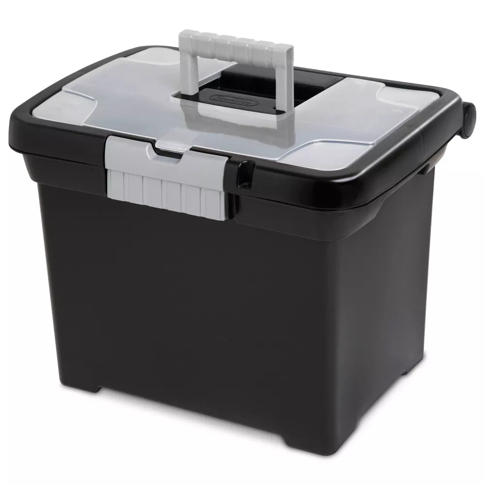 3 Drawer Medium Tower Dark Gray Plastic Storage Drawers, Portable ...