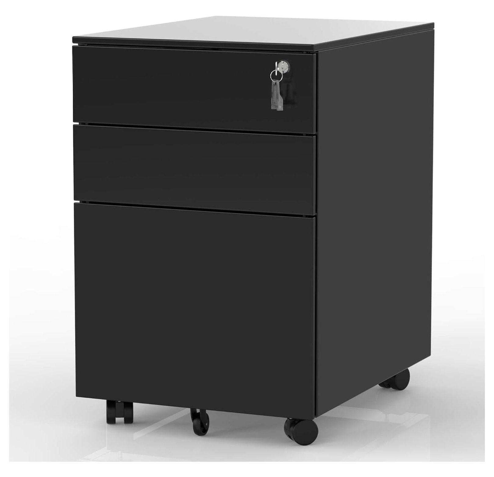 3 Drawer Metal Mobile File Cabinet with Lock Metal Filing Cabinet for ...