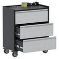 3 Drawer Metal Storage Cabinet on Wheels,Industrial Garage Rolling Tool ...