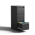 3 Drawer Metal Vertical File Cabinet with Lock Office Home Steel ...
