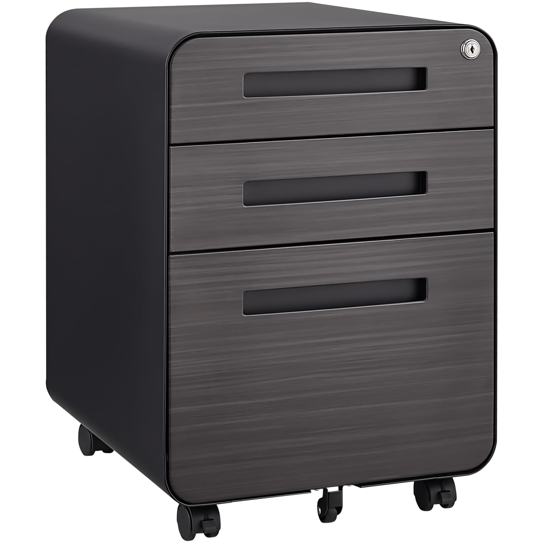 3-Drawer Mobile File Cabinet Under Desk Office Storage for Legal/Letter ...