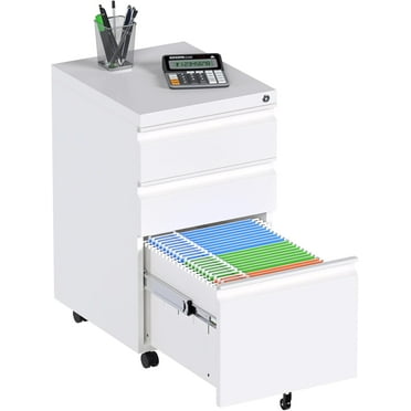 2 Drawer File Cabinet With Lock, Metal Under Desk Rolling Filing for ...