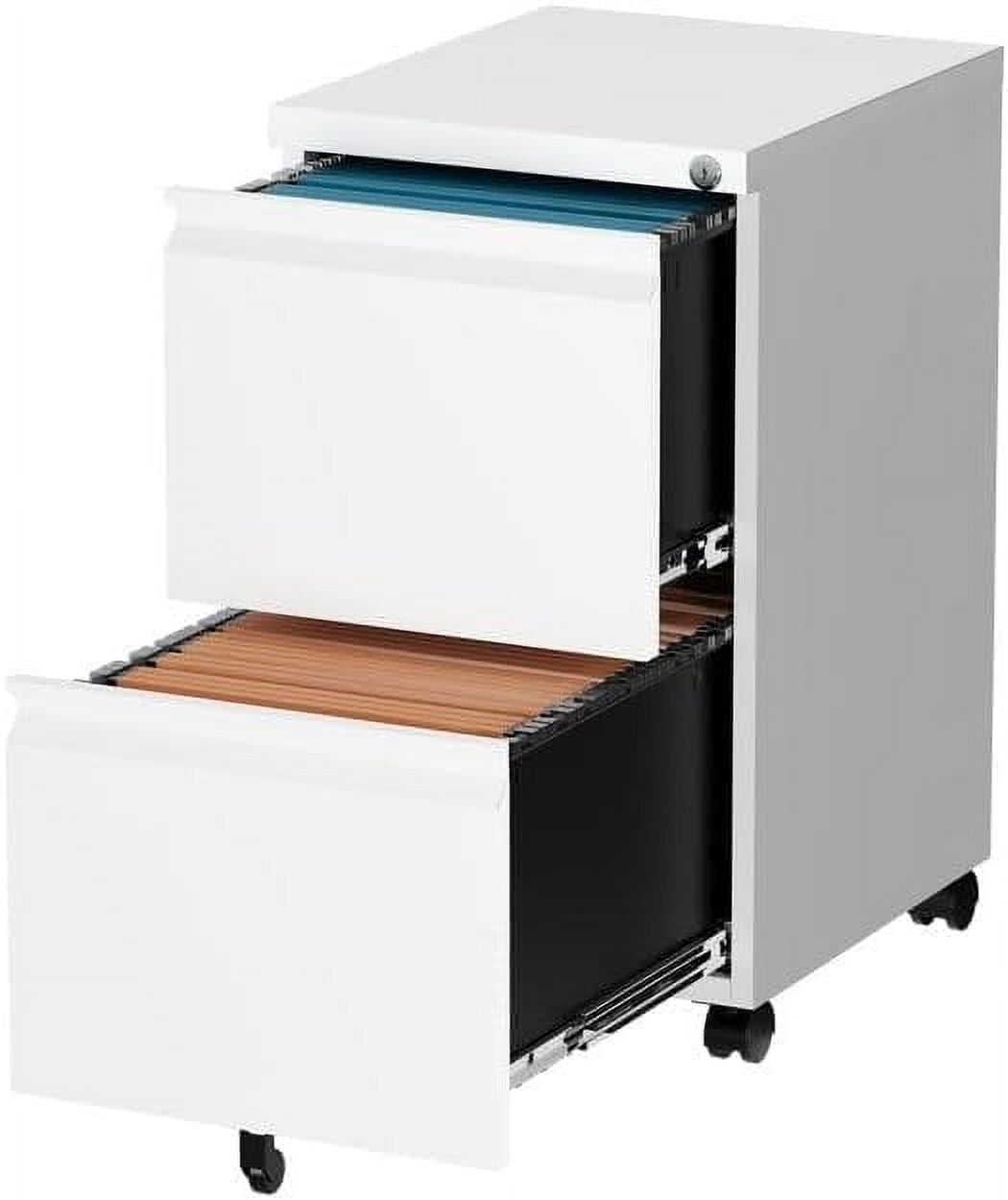 3 Drawer Mobile File Cabinet with Lock, Rolling File Cabinet for Home ...