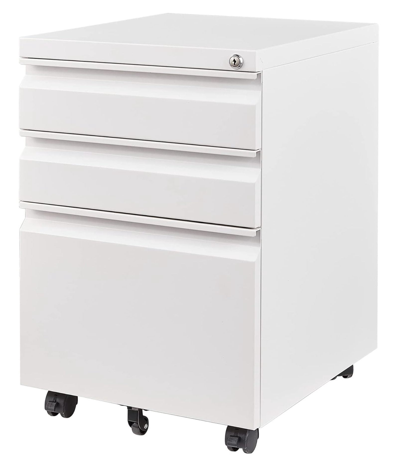 3 Drawer Mobile File Cabinet with Lock, Rolling File Cabinets for Home ...